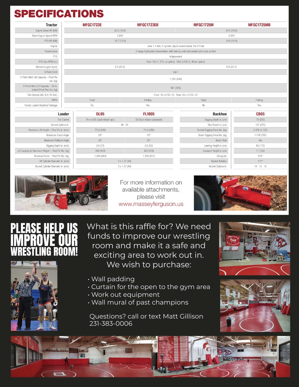 Husky Wrestling Club Tractor Raffle